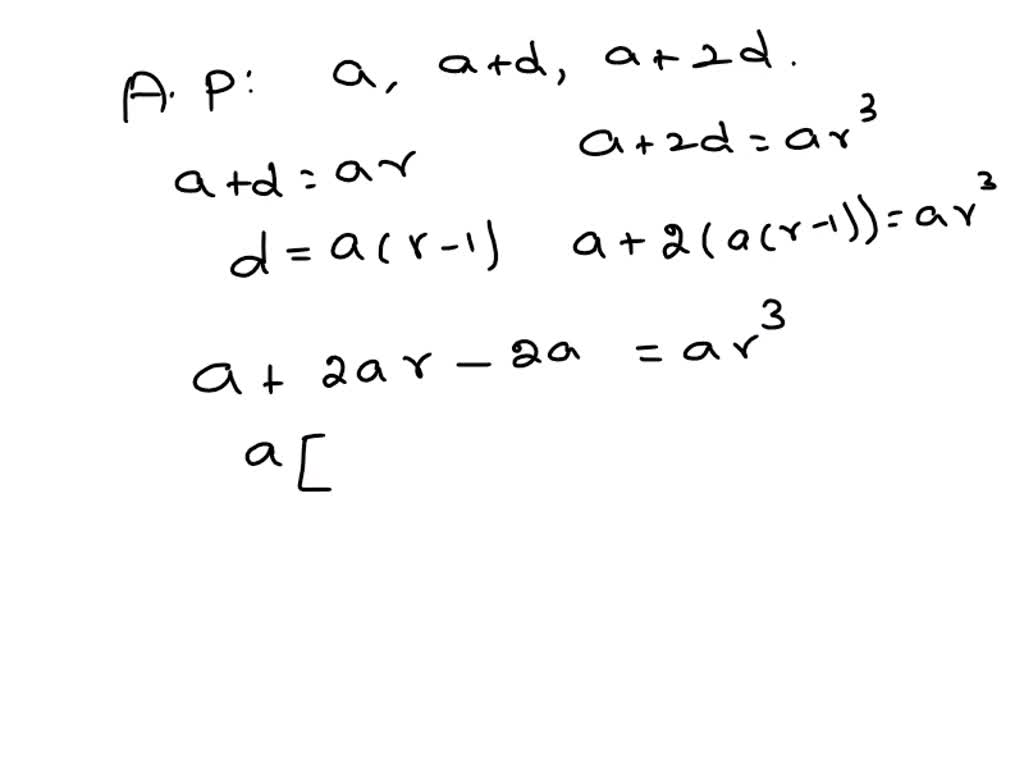 SOLVED: A geometric series has first term 4 and common ratio where 0