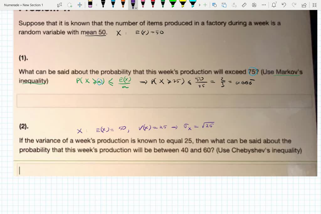 Problem 1. Suppose that it is known that the number of items produced ...