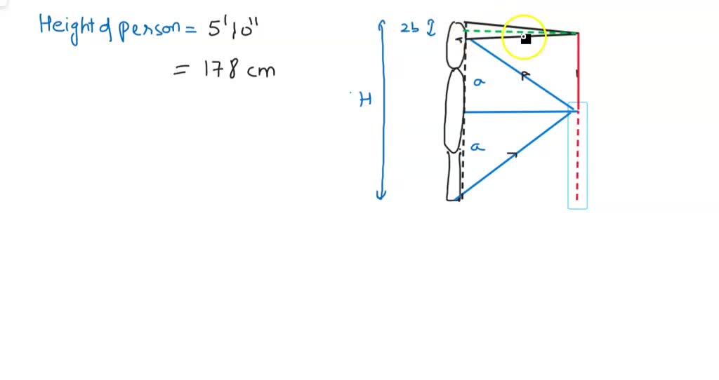 Solved Determine The Minimum Height Of A Vertical Flat Mirror In Which