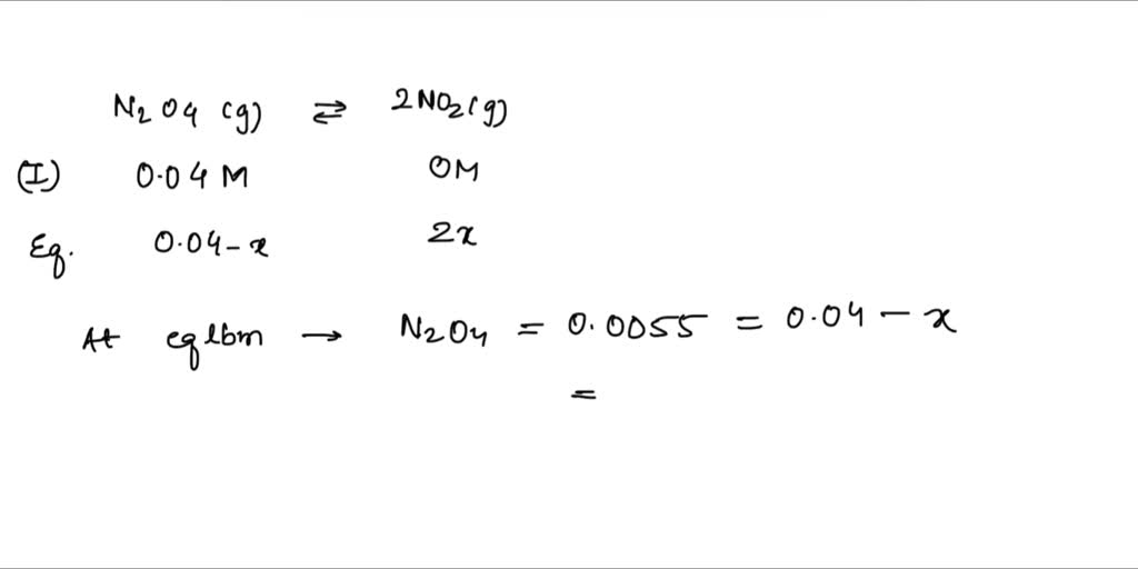 SOLVED: A 1.00 L flask is charged with 0.400 mol of N2O4, which ...