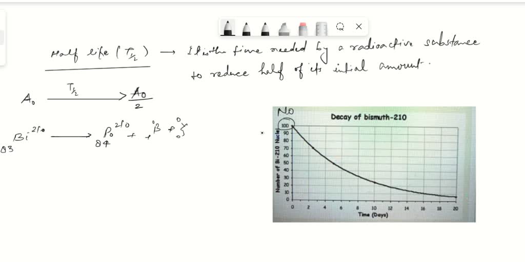 SOLVED: The half-life is defined as the time required for half of the ...