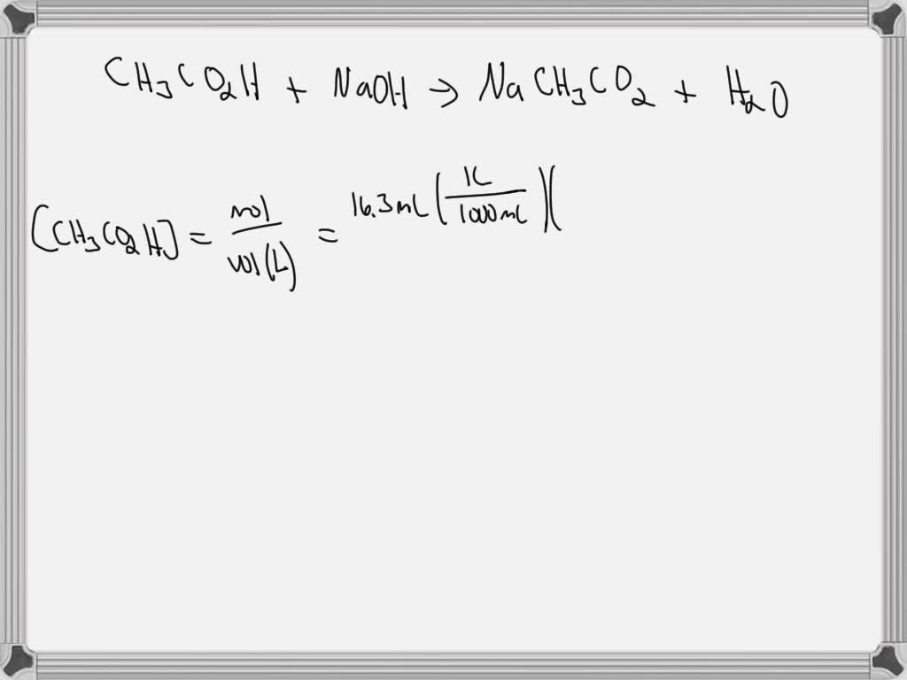 SOLVED: A 25.0mL solution acetic acid (CH3CO2H) is titrated with 0.20M ...