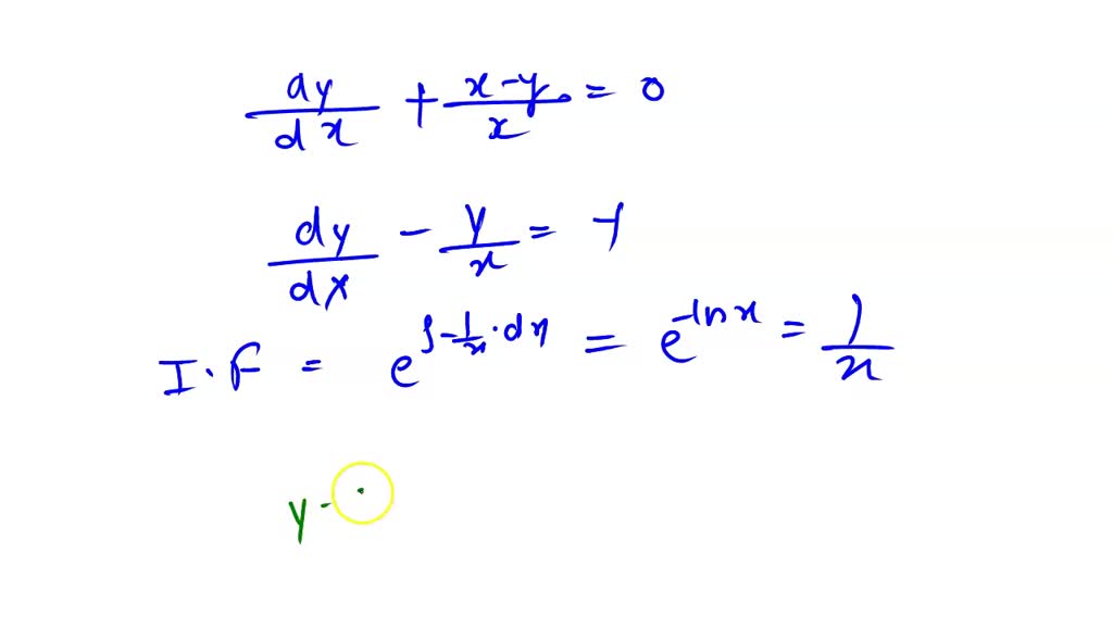 SOLVED: Solve the given differential equation by using an appropriate substitution. The DE is ...