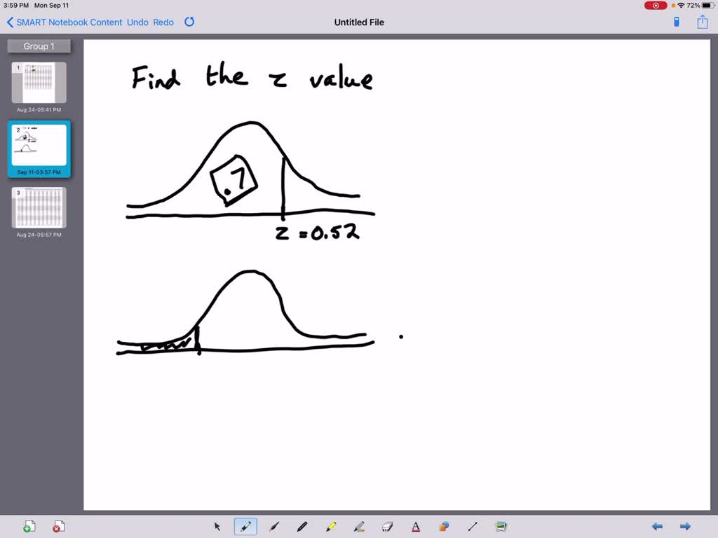 SOLVED: Find the z value that corresponds to the given area in the ...