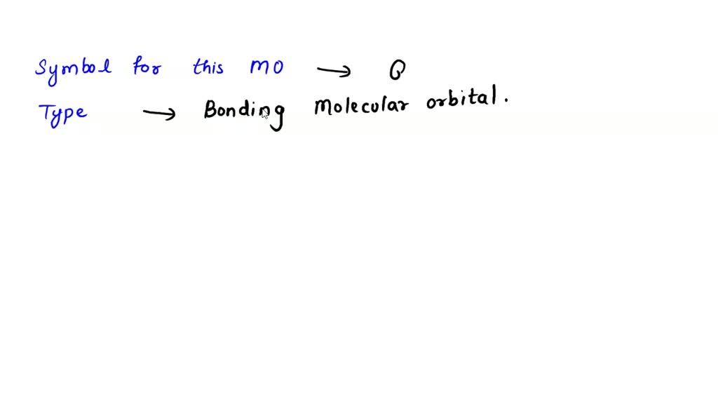 SOLVED: 'Study the following sketch of molecular orbital (MO in ...