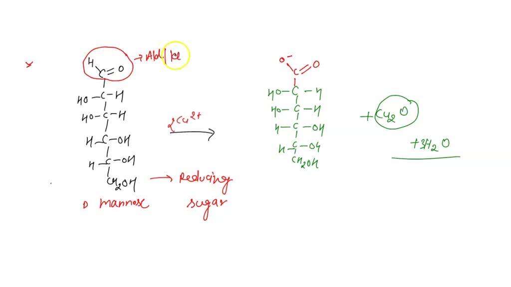 SOLVED: Complete the rcaction showing how mannose can be identified as ...