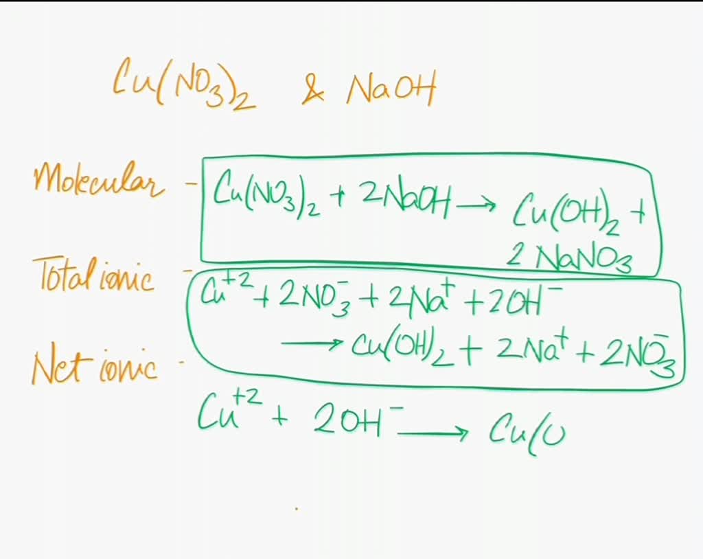 SOLVED: a) how many grams of Cu(OH)2 will precipitate when excess NaOH ...