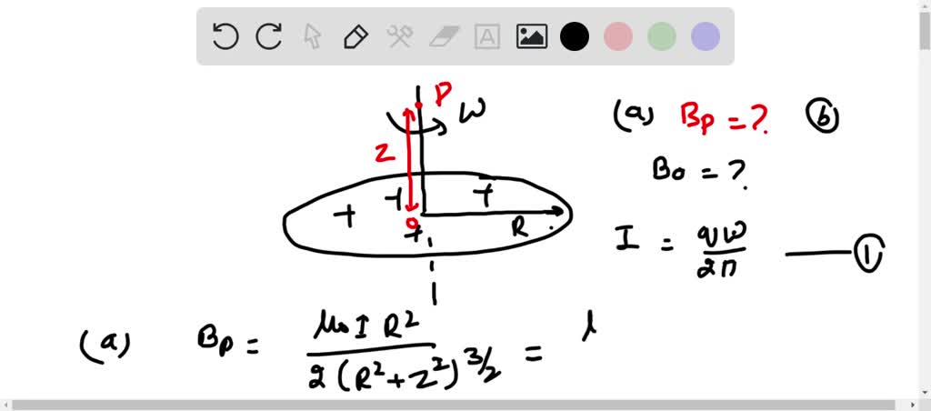 SOLVED: (3rd )A disk of radius R carries a total charge q uniformly distributed over its surface ...