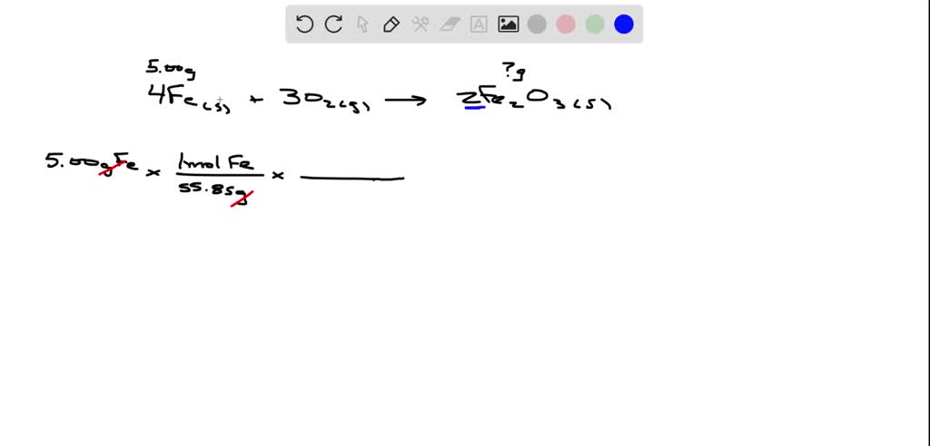 Solved Iron Reacts With Oxygen To Form Iron Ill Oxide According To