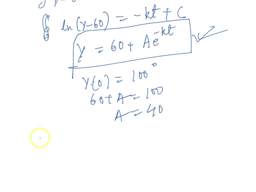 SOLVED: let y represent the temperature in °F for an object in a room whose temperature is kept ...