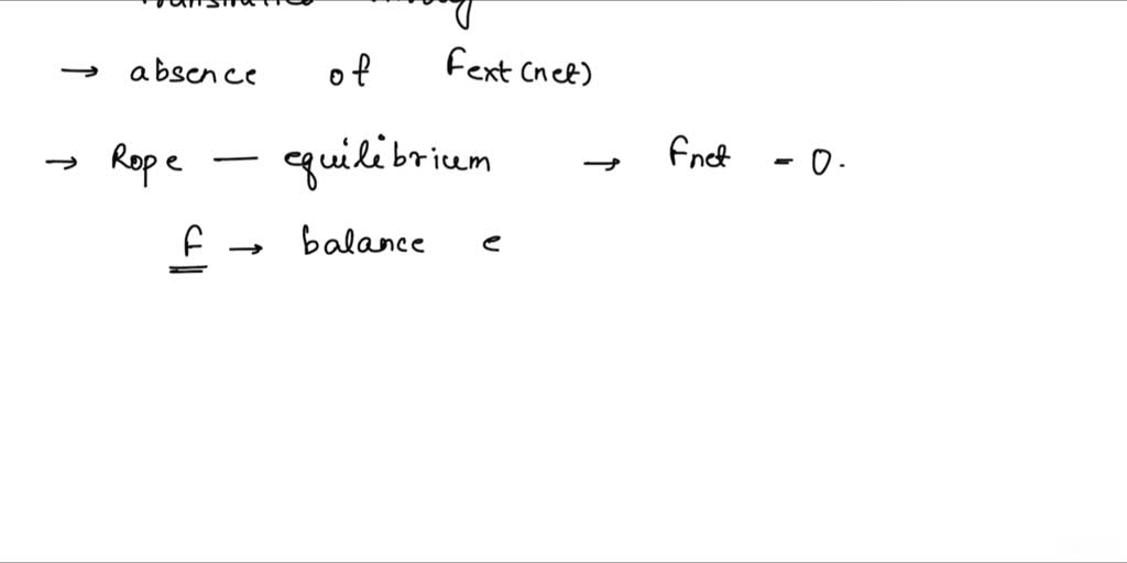 SOLVED: If the two ends of a rope in equilibrium are pulled with forces ...