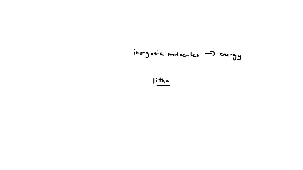 Solved A Microorganism That Uses Inorganic Molecules As A Source Of