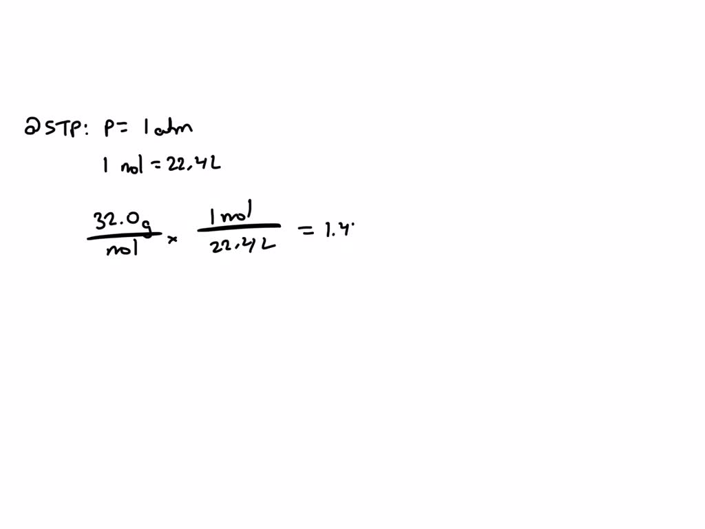 SOLVED: Calculate the density of oxygen, O2O2, under each of the following conditions: STP 1.00 ...