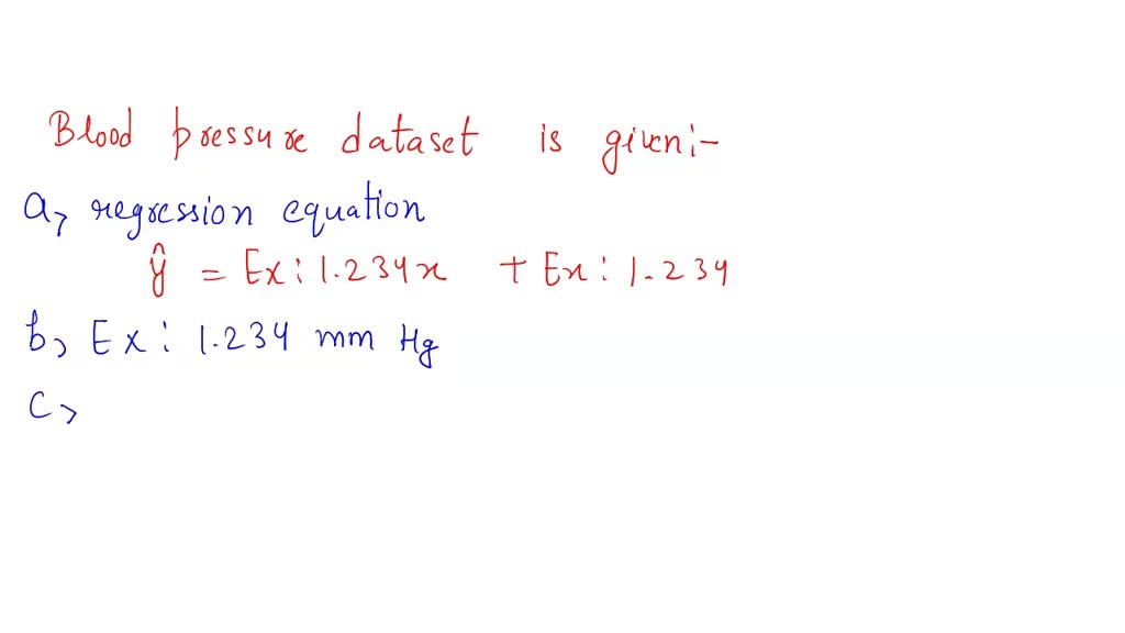 SOLVED: The systolic blood pressure data set (in the third sheet of the ...