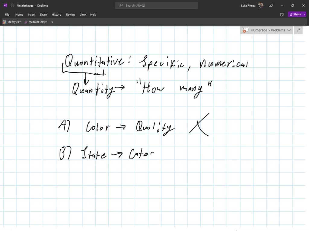 Solved 5 Which Of The Following Is An Example Of A Quantitative