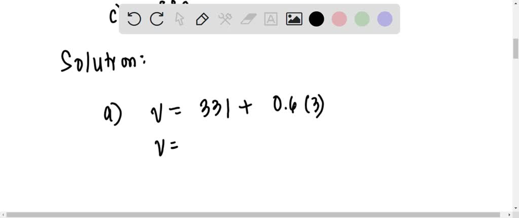 SOLVED: v = 331 m/s + (0.6 m/sÂ·Â°C) T where v is the speed of sound ...