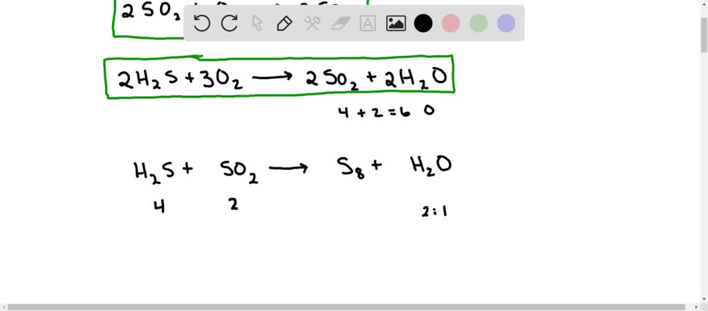 Balance the following reactions that occur among volcanic gases. Part 1 ...