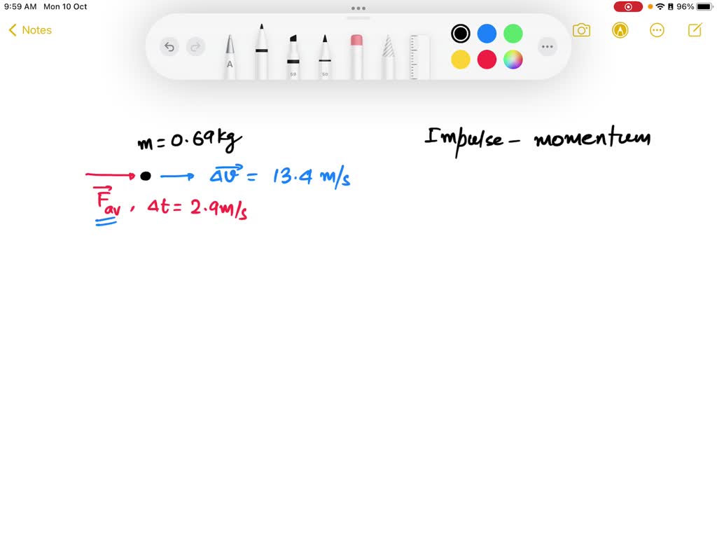 Solved An Object Of Mass 0 69 Kg Is Initially At Rest When A Force