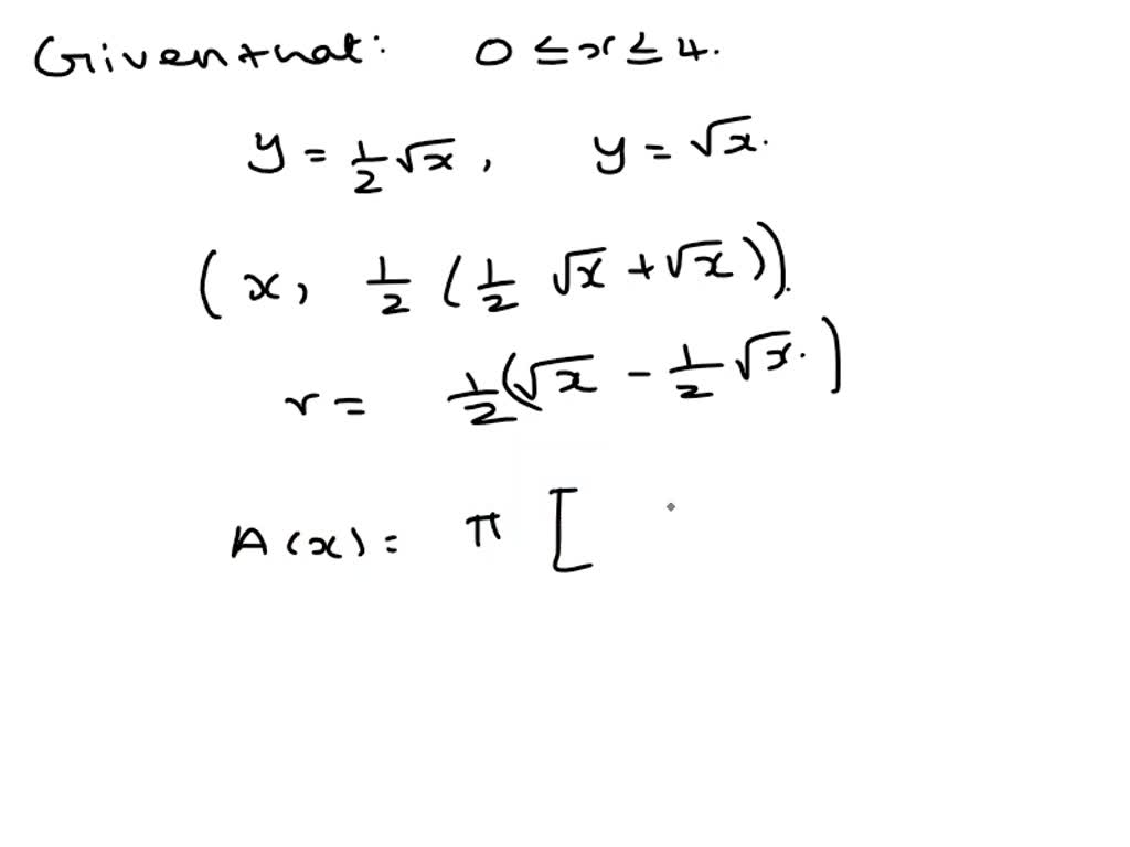 SOLVED: Cross-sections of the solid S in planes perpendicular to the x ...