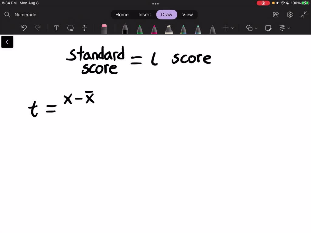 SOLVED: Calculate the standard score of the given X value, X = 50.5 ...