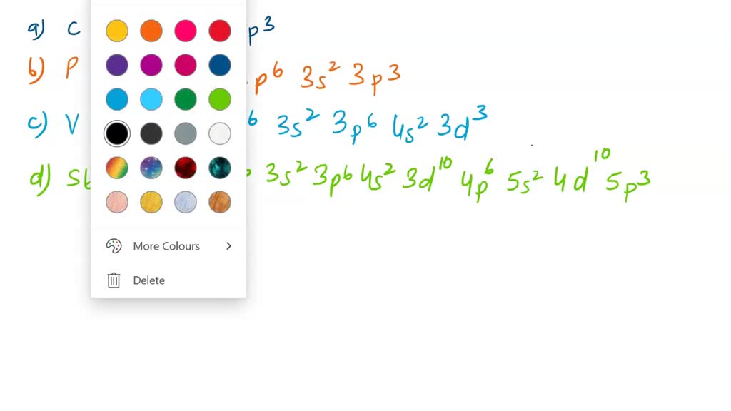 SOLVED: 5. Using complete subshell notation (not abbreviations, 1s^22s^22p^6, and so forth ...