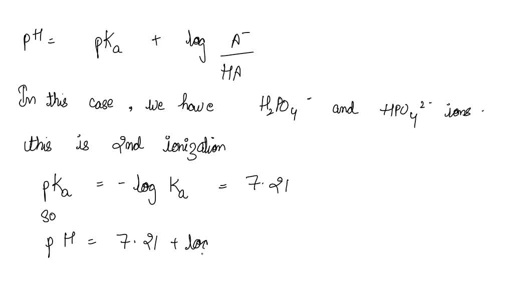 SOLVED: 4. A researcher makes a phosphate buffer by mixing 100 mL of 1M ...