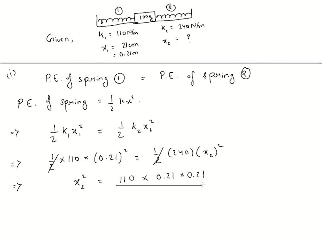 SOLVED: A 100-g block slides back and forth on a frictionless surface between two springs, as ...