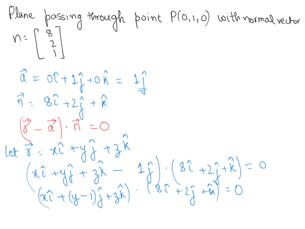 Solved Write The Equation Of The Plane Passing Through P With Normal
