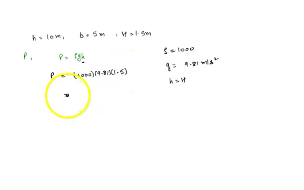 SOLVED: A 10 m-high, 5 m-wide rectangular plate blocks the end of a ...