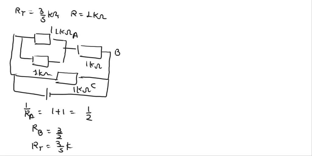 SOLVED: Using not more than four 1K resistor , synthesize a resistor of ...