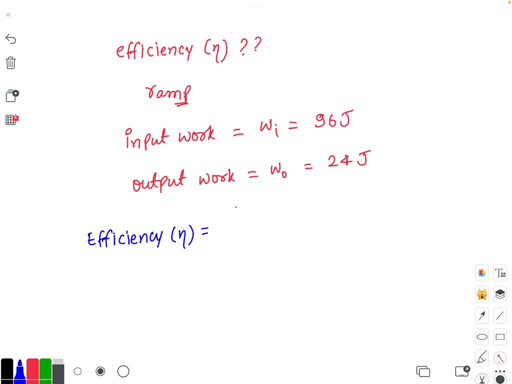SOLVED: What is the efficiency of a ramp if the input work is 96 J and ...