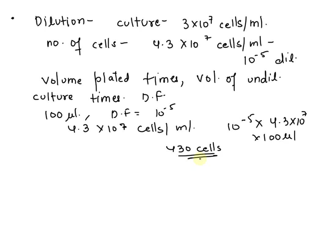 SOLVED: A student accidentally plated 200 ul of their 10^(-6) dilution ...