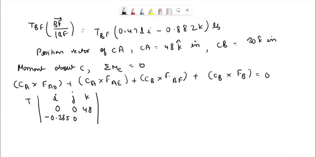 SOLVED: A 48-in. boom is held by a ball-and-socket joint at C and by ...