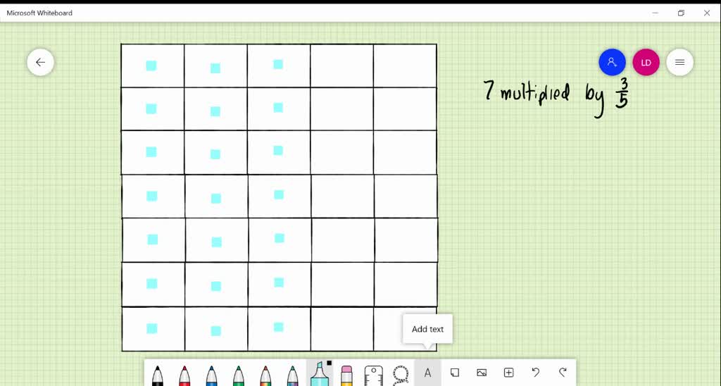 SOLVED: Use a model to solve seven multiplied by three fifths. Leave ...