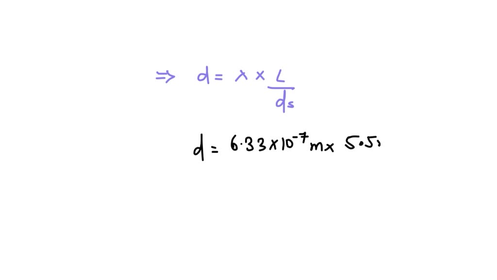 SOLVED: Find the distance between adjacent bright fringes on a screen 4 ...