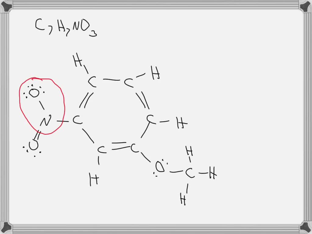 SOLVED: Draw m-nitroanisole: Draw out the nitro group including formal ...