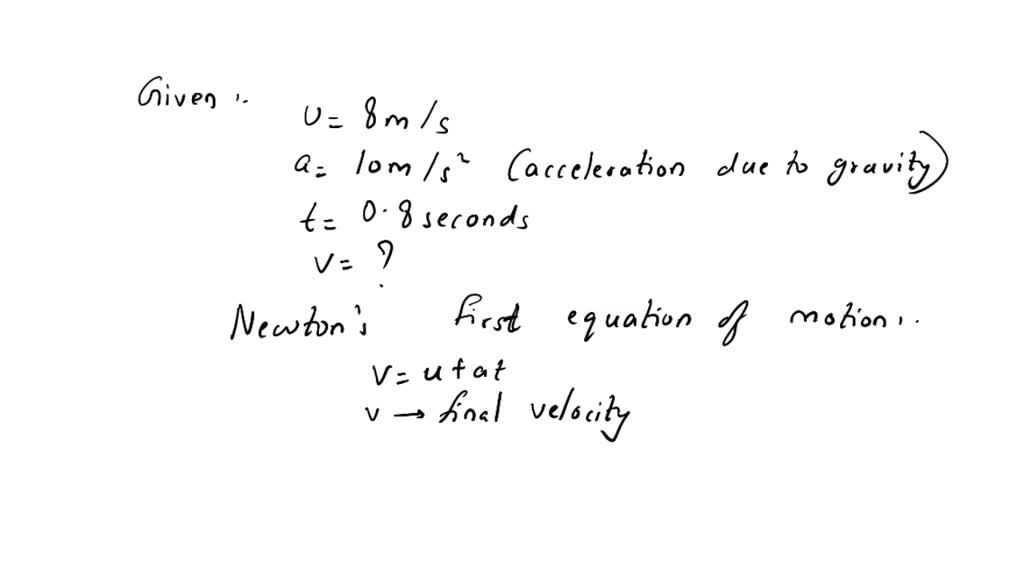 Solved A Ball Is Thrown Upwards With A Velocity Of 5 M S What Is The