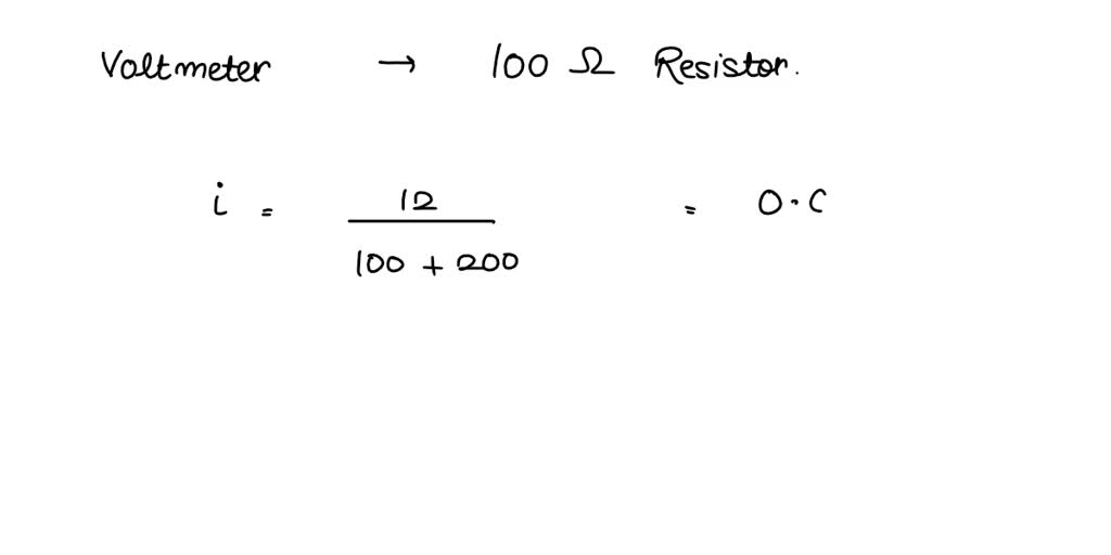 SOLVED: In the circuit shown the reading of voltmeter is 20v . calculate resistance of voltmeter ...