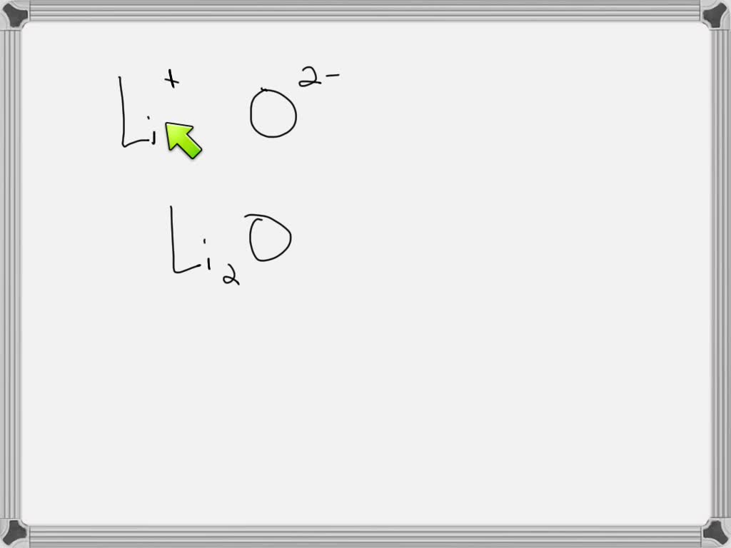 SOLVED: An ionic compound forms when lithium (Z=3) reacts with oxygen ...