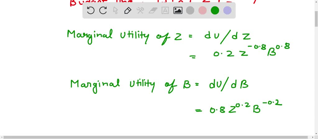 SOLVED: Derive the demand curve for pizza, Z, if Lisa's utility ...
