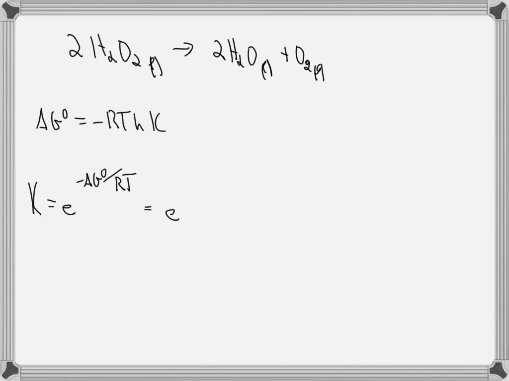 SOLVED: he standard free energy change (ΔG°) for the decomposition of ...