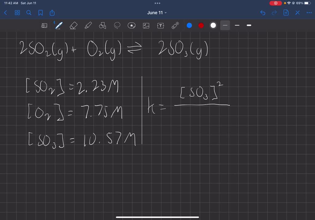 SOLVED: In the oxidation of sulfur dioxide to sulfur trioxide: if 1 ...