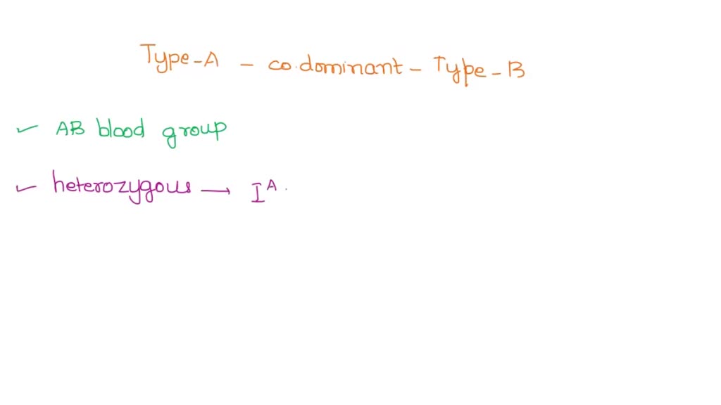 SOLVED: ABO blood type system, the A allele is with the B allele ...