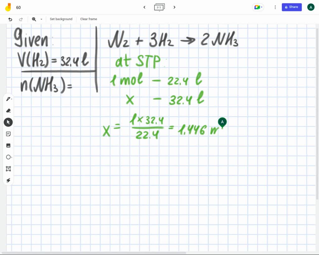 VIDEO solution: What quantity in moles of NH3 gas forms when 32.4 L of ...