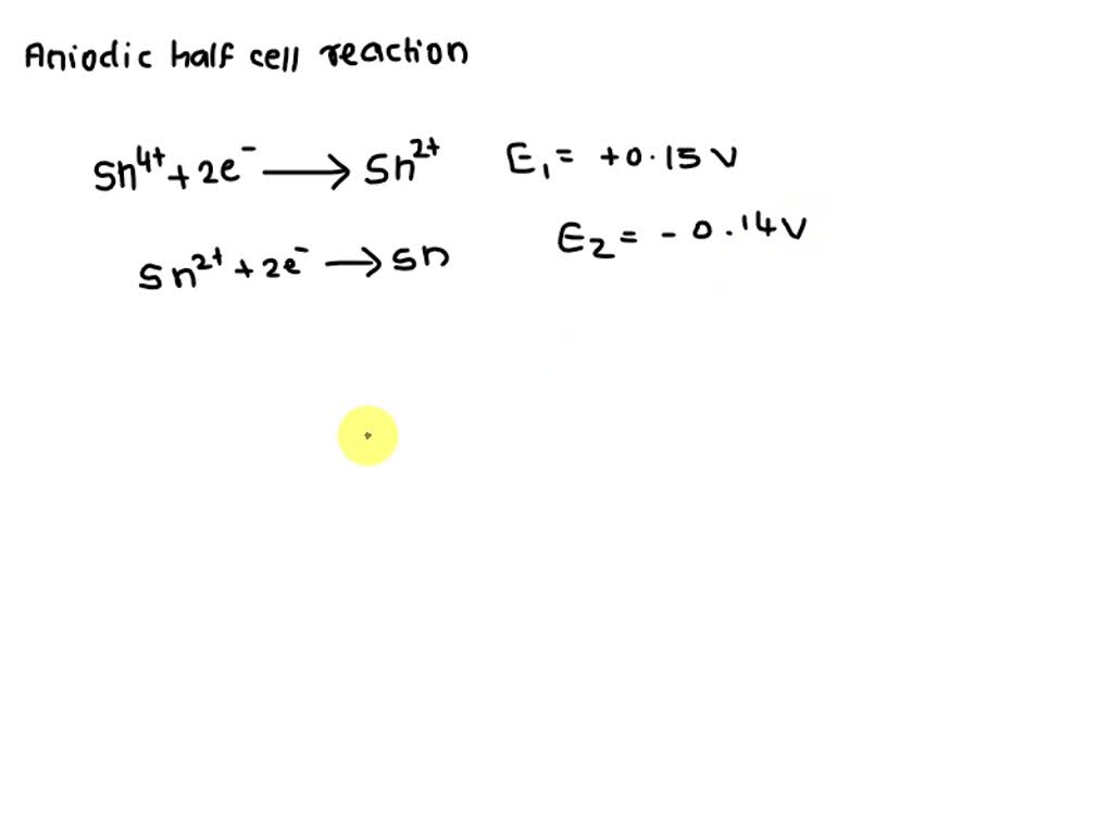 SOLVED: Selective Reduction The standard reduction potential for the half-reaction: Sn4+ + 2e ...