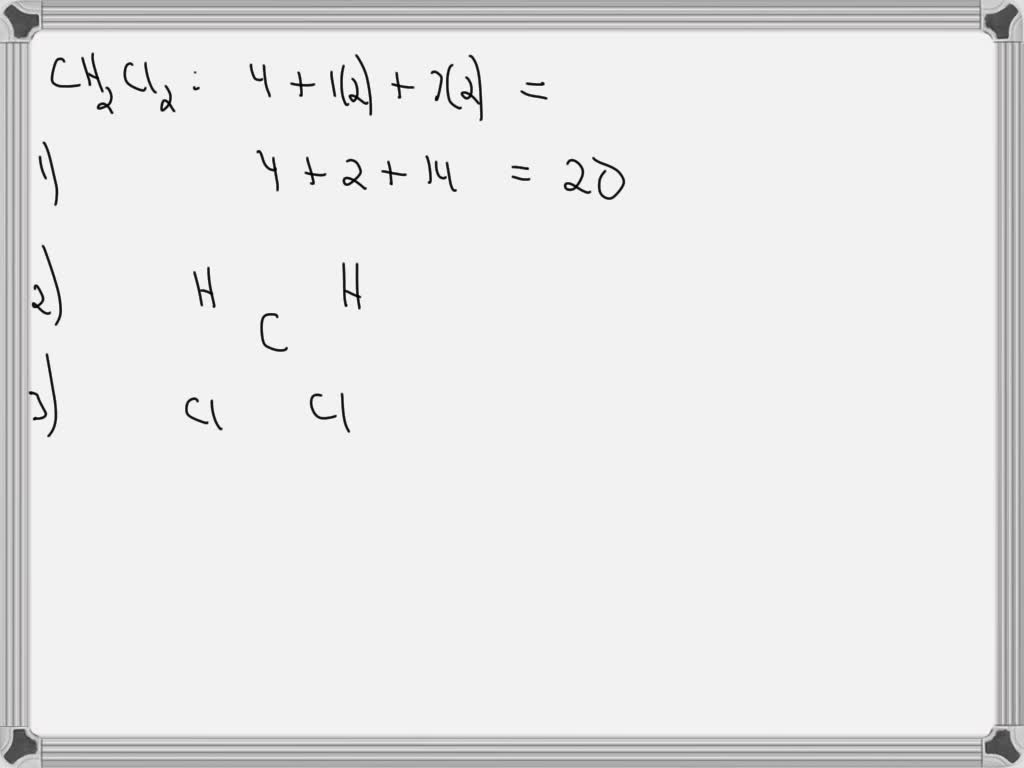SOLVED: 6. Construct the Lewis structure model for the covalent compound methylene chloride ...