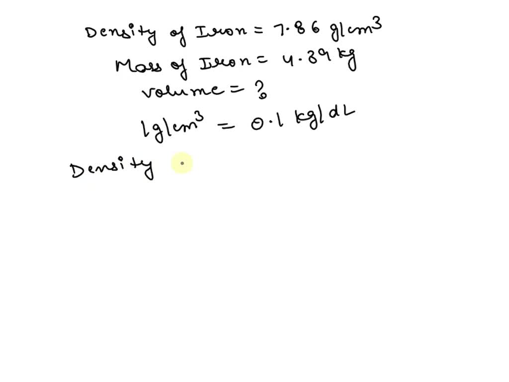 Iron Density G Mm3 At Ethan Carruthers Blog