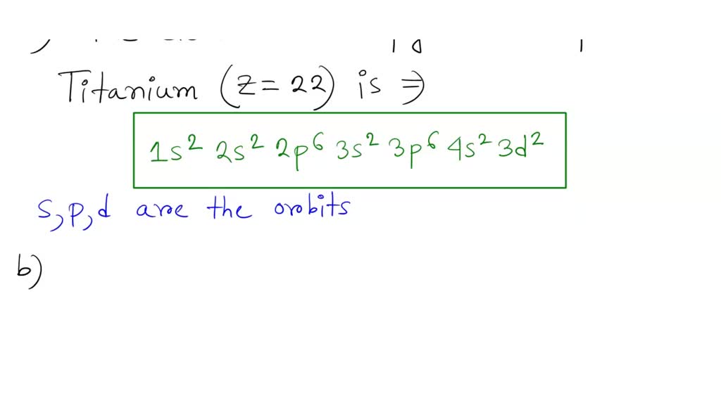 SOLVED:Titanium (Z = 22) has two electrons in an incomplete d subshell ...