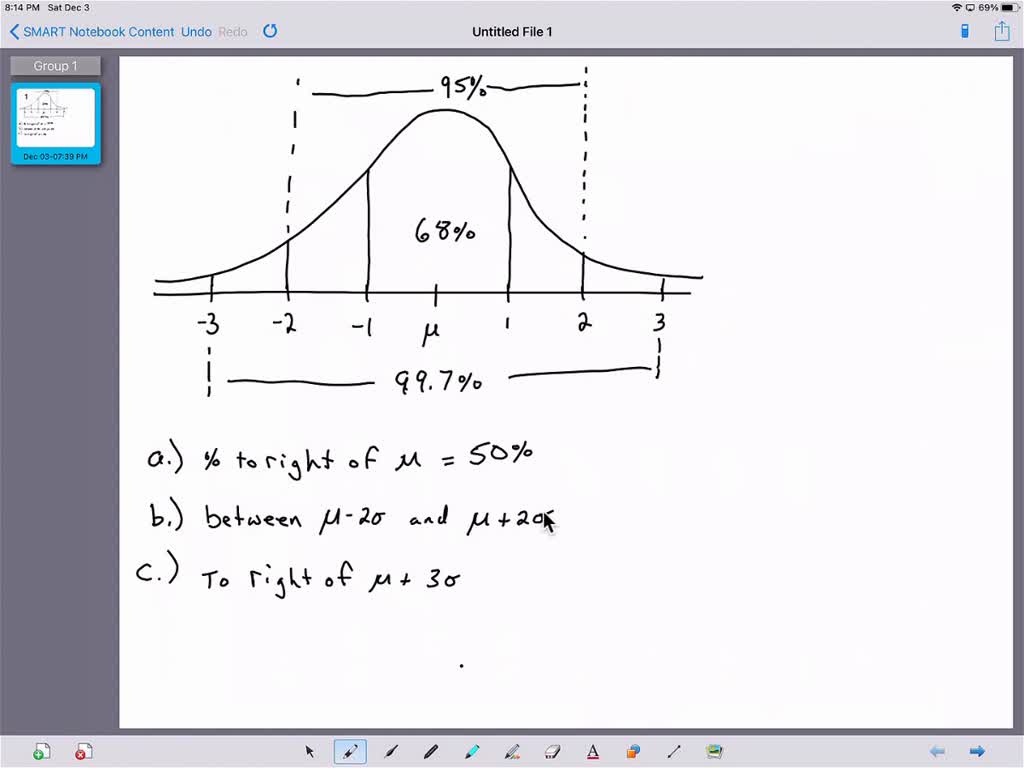 SOLVED: Basic Computation: Empirical Rule What percentage of the area under the normal curve ...