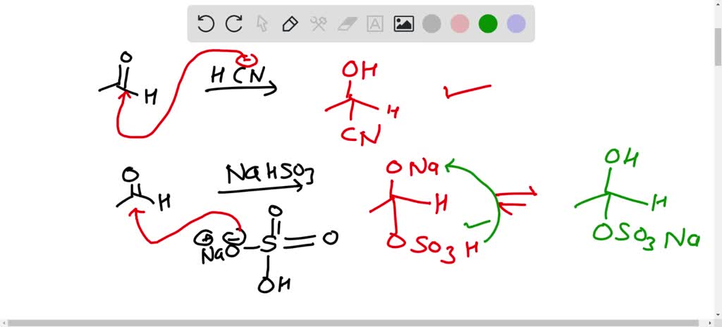 SOLVED: An aldehyde can give nucleophilic addition reaction with: A ...